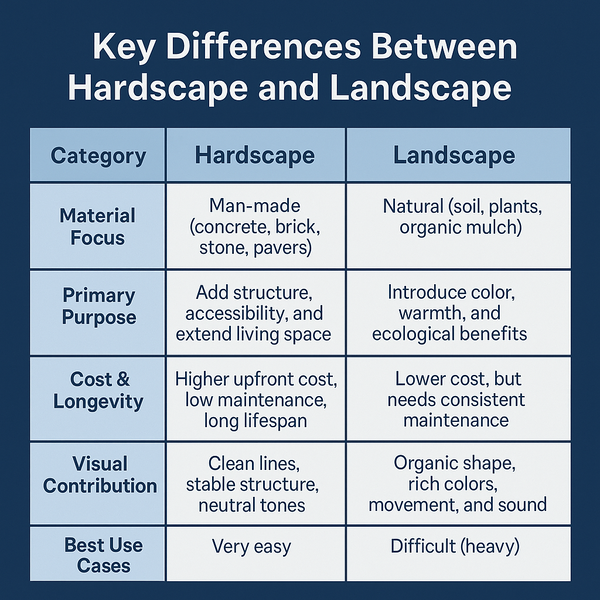 What is the Difference Between Hardscape and Landscape?